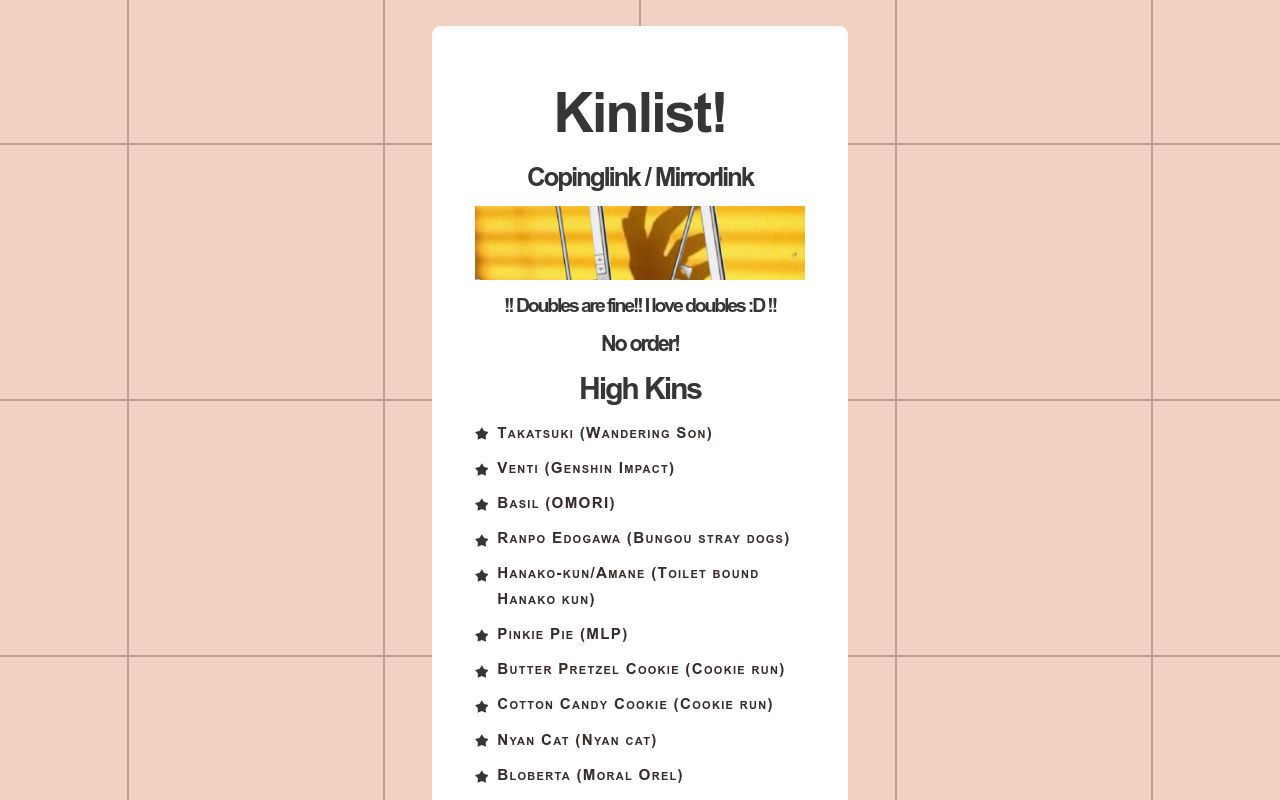 Kinlist :}